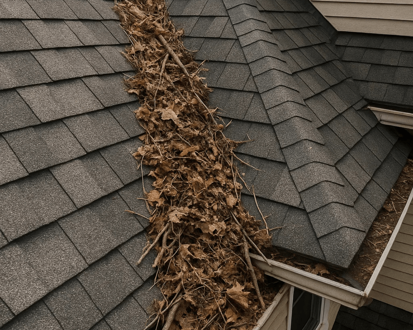 Hidden Damage from Clogged Roof Valleys & Debris Build-Up